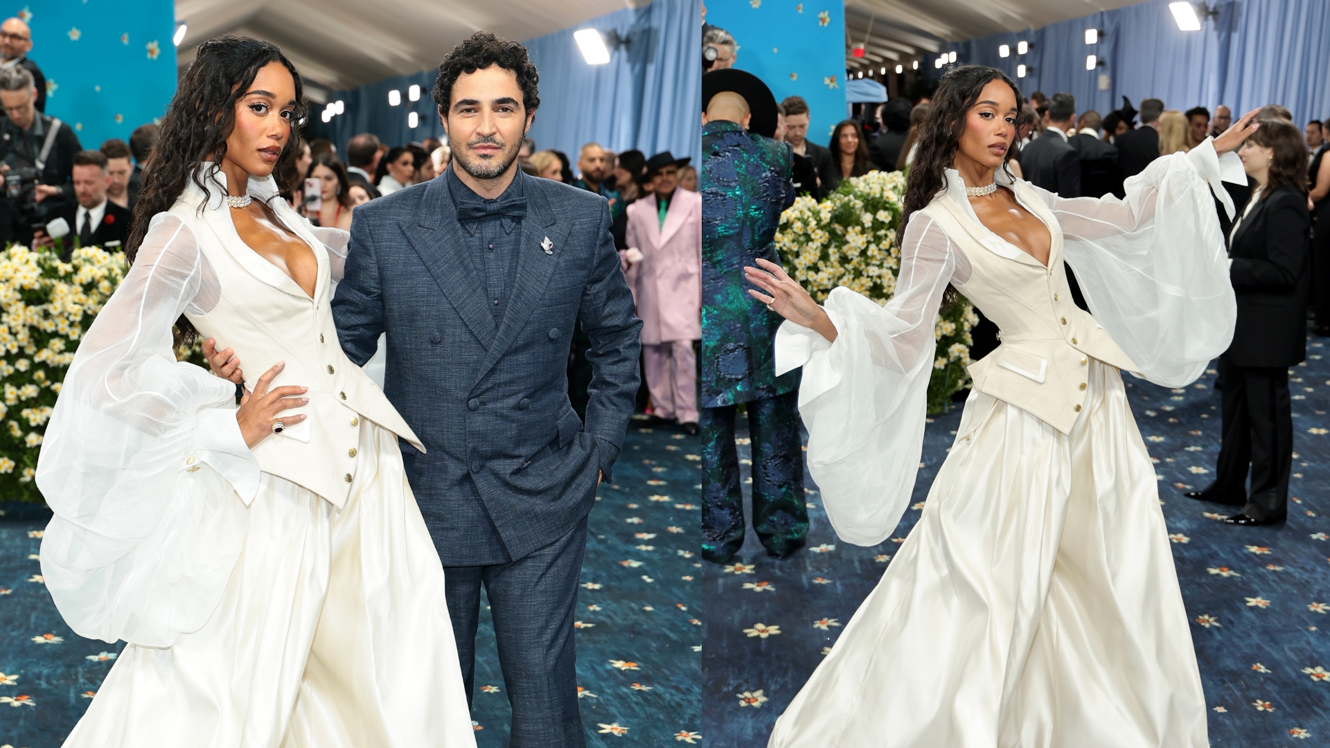 Zac Posen Unveils Custom Design Made in the Gap Studio for Laura Harrier at the Met Gala | Gap Inc.